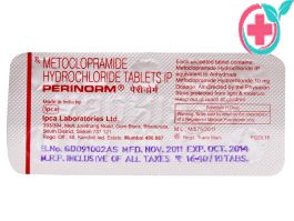 Buy Perinorm 10mg Tablets (Metoclopramide): Check Price, Uses, Side ...
